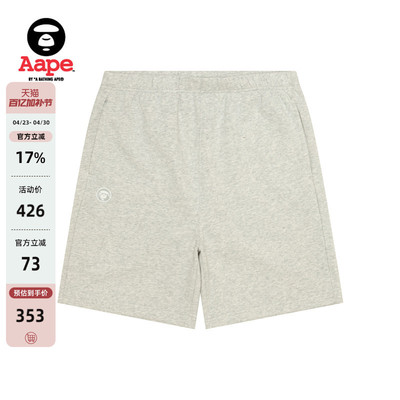 Aape刺绣简约潮流休闲短裤