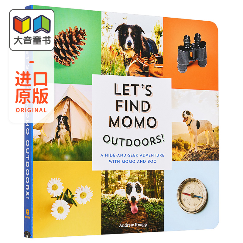 预售 Let’s Find Momo Outdoors!让我们找到户外的Momo！英文原版进口原版 2岁到5岁儿童纸板书 Andrew ...