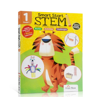 聪慧启蒙一年级跨学科学习练习册 英文原版 Evan Moor Smart Start STEM G1 美国加州教辅 6-7岁
