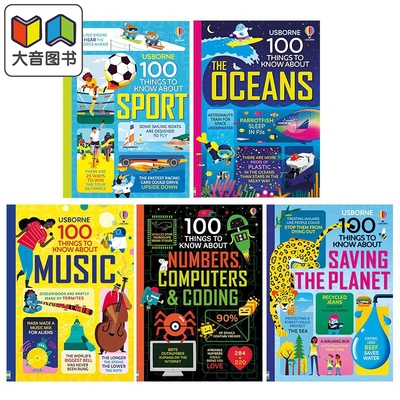 英文原版 100大发现系列科普读物合集 100 Things to Know About Music Sport Saving the Planet the Oceans Earth 大音