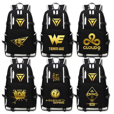 2024英雄联盟战队LOL周边SKT1书包EDG双肩包RNG夜光OMG电脑包WE背