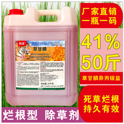 25公斤大桶草甘膦异丙胺盐专用强力除草烂根剂除草剂草甘磷灭草剂