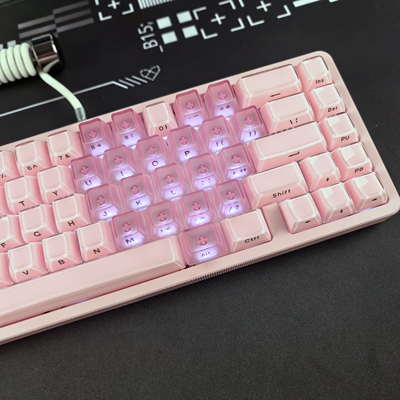 XVX果冻水晶拼雾透爱心键帽适配迈从Ace68Air ATKRS6 made68 EZ63