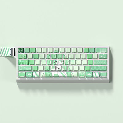 初音键帽透光侧刻PBT适配wooting美加狮mad60迈从Ace68魔导士磁轴