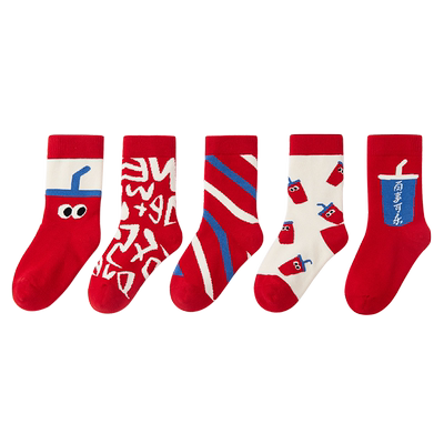 「定番RED」新年红无骨袜