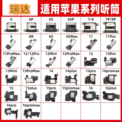 适用于iphone12听筒苹果X/XS/11/12/13/14PROMAX听筒iphone15喇叭