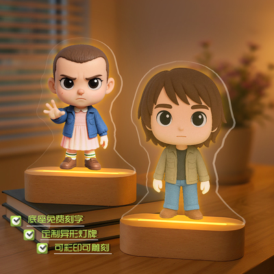 Stranger Things怪奇物语周边盲盒手办食人花玩偶摆件小夜灯定制