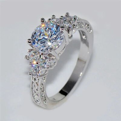 Exquisite Fashion Silver Color Engagement Rings for Women Fa