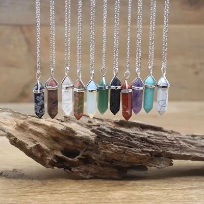 Hexagonal Amethyst Necklace Women Jewelry Reiki Chakra Natur