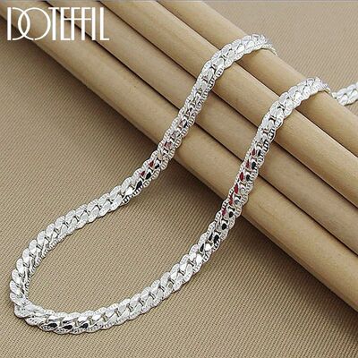 6mm Side Chain 16/18/20/22/24 Inch Necklace For Woman Men Fa