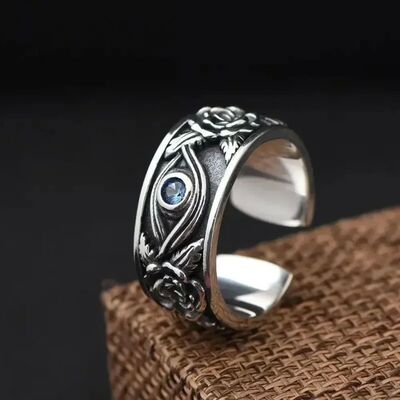 Minimalist Niche Eye of Horus Ring Men and Women Open Finger