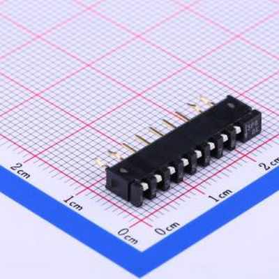 SPA08B 间距2.54mm 平拨,凹槽式 8位拨码开关 插件 拨码开关