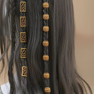 10pcs Hair Beads Rings Beads Braiding Hair Clips for Women G