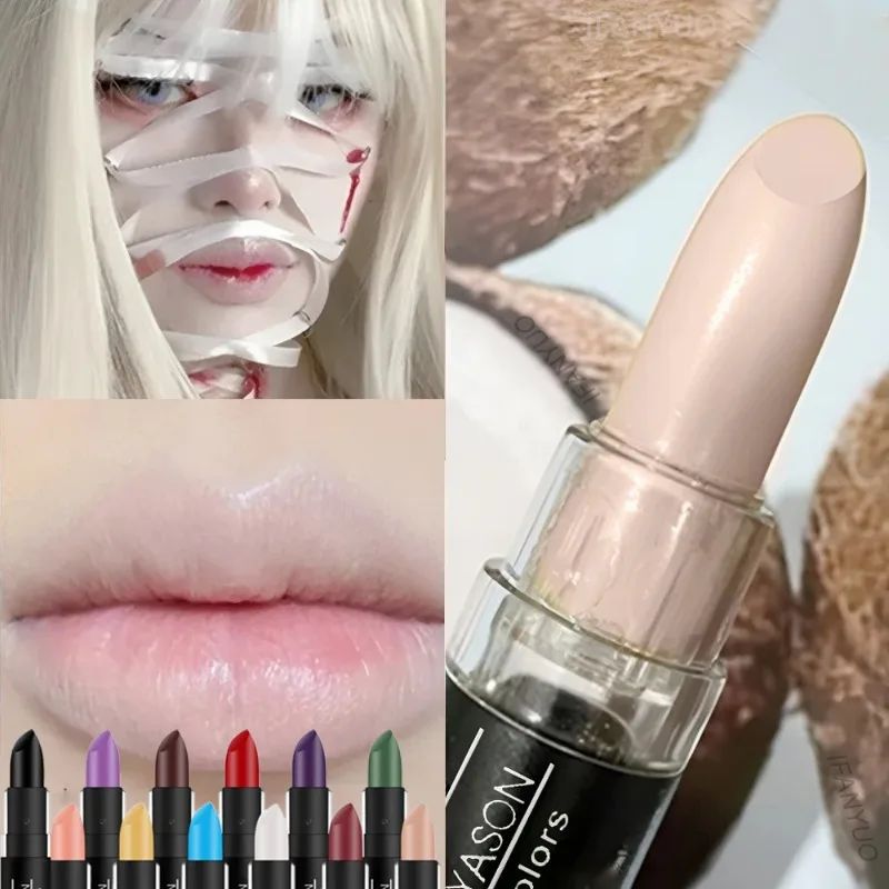 12 Colors Nude Lipstick Matte Velvety Vampire Makeup Punk Bl