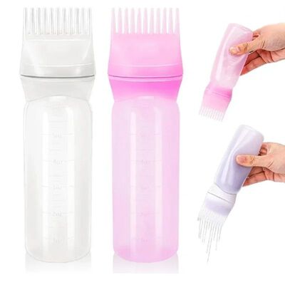180ML Hair Dye Applicator Brush Bottles Dyeing Shampoo Bottl