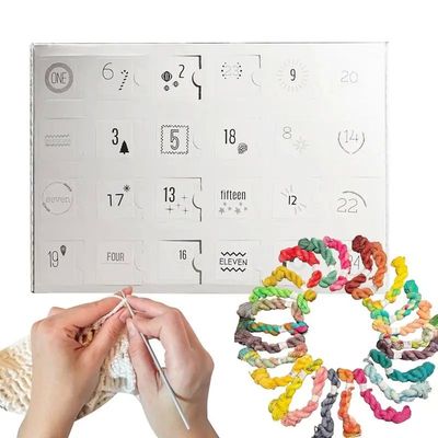 Wool Yarn Advent Calendar 24 Day Hand Stitches Marker Calend