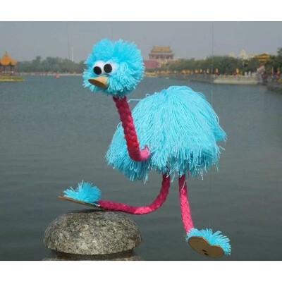 Cute Ostrich Marionette Hand Puppet Toy Soft Stuffed Child G