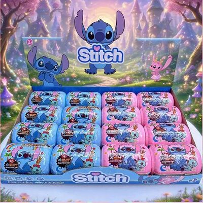 16pcs New Lilo Stitch Collect Action Figure Capsule Anime Bl