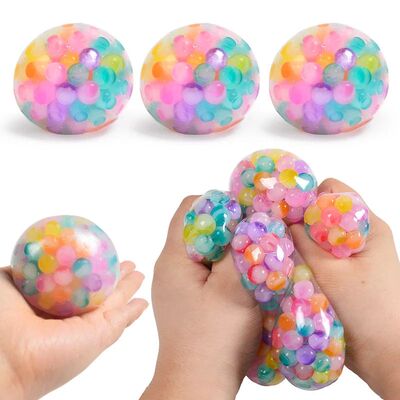 6cm Kids Exotic Pinch The Rainbow Bead Pressure Reducing Bal