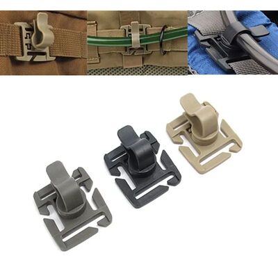 Drink Tube Clip Water Pipe Hose Clamp Backpack molle webbing