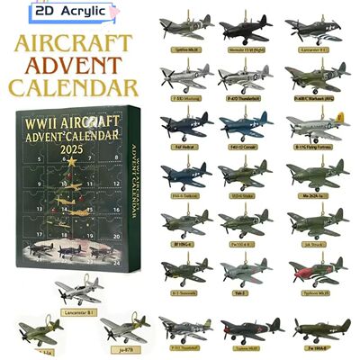Christmas Aircraft Calendar Advent 24pcs unique mini fighter