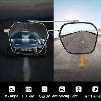 Photochromic Sunglasses for Women/Men Metal Frame UV400 Fash