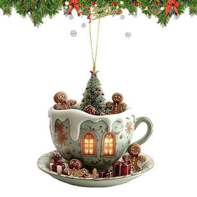 Christmas Tree Ornaments Christmas Acrylic Ornaments 2D Coff
