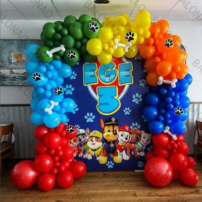 Paw Patrol Latex Balloon Set Number Children's Happy Birthda