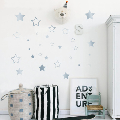 Cartoon Starry Wall Stickers For Kids Rooms Baby Nursery