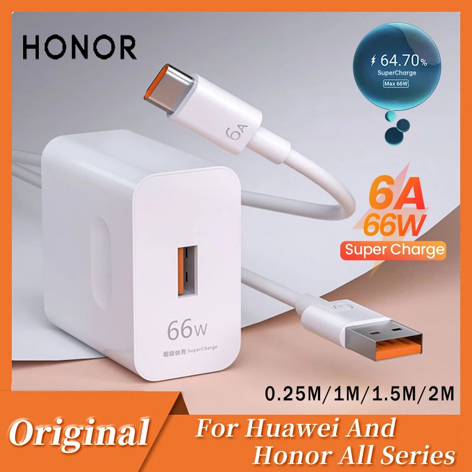 Original 66W 6A Usb Type C SuperCharge Super Fast Charger Ca