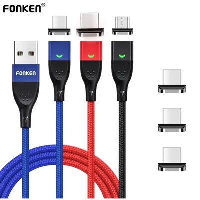 Magnetic Cable Micro USB Type C Magnetic Charging Cables Magnetic Charger for realme Samsung Huawei