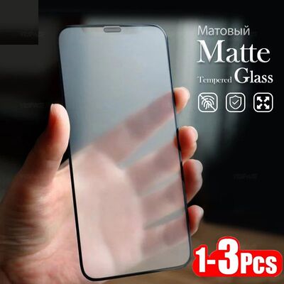 1-3Pcs Frosted Matte Screen Protector for iPhone X XS XR 11 12 13 mini 14 15 16 Pro Max Plus SE Temp