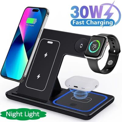 30W Magnetic Wireless Charger Stand for iPhone 15 14 13 12 P