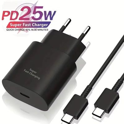 25W USB EU Charger QC 3.0 Quick Charge For Samsung S20 S21 Mobile Phone Charger Portable Wall Mobile