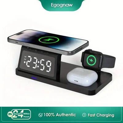 4-in1 Clock Wireless Charger Quick Charging Wireless Chargin