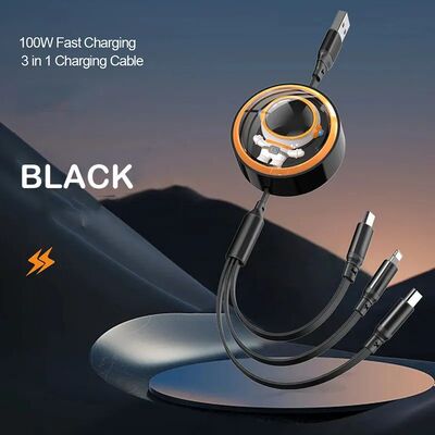 3In1 5A Super Quick Charging Data Cable Suitable For IPHONE Huawei Samsung Poco Mobile Phone Telesco