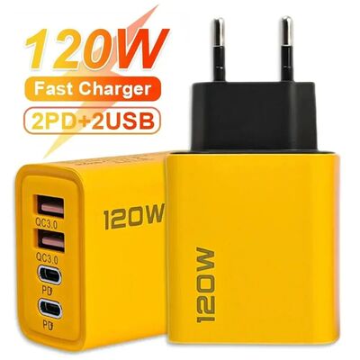 4 Ports USB C PD Charger Quick Charge 3.0 Wall USB Phone Charger Adapter Quick Charging For iPhone 1