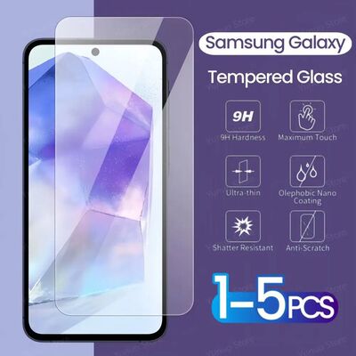 1-5PCS Tempered Glass For Samsung Galaxy A55 A54 A35 A25 A34 A14 A15 A05S A04S 5G 4G Screen Protecto