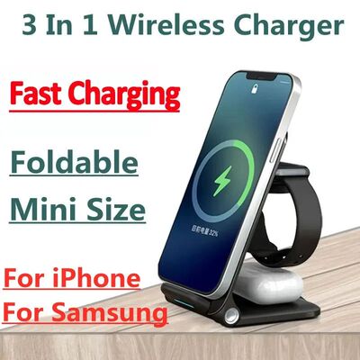 30W Wireless Charger Stand 3In1 Quick Charging Dock Station