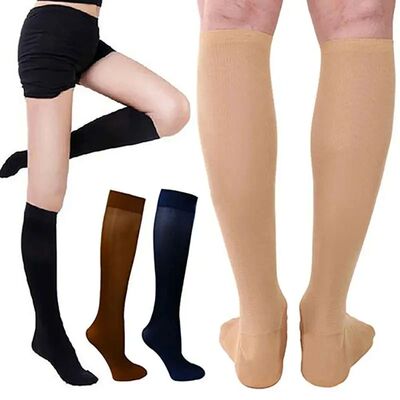 Varicose Compression Socks Blood Circulation Knee Length Ela