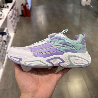 Skechers斯凯奇流星体训鞋女童旋钮扣轻盈舒适闲老爹鞋 303972L