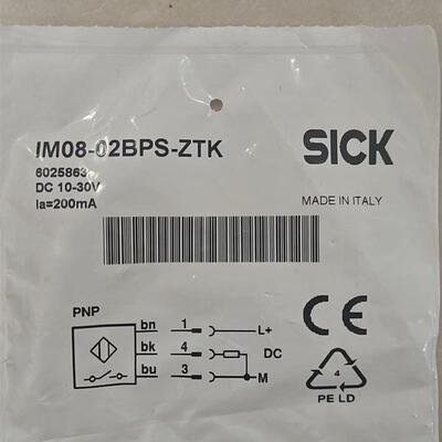西克接近开关IM08-02BPS-ZTK 订货号602586