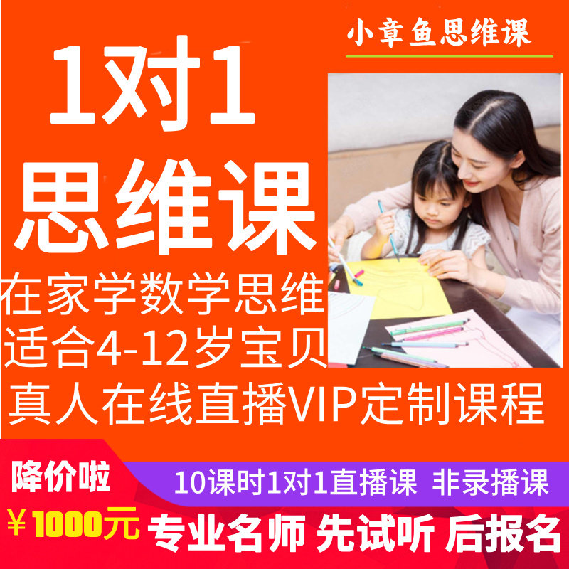 1对1思维课少儿逻辑真人互动课直播课数学启蒙课程火花豌豆正式课