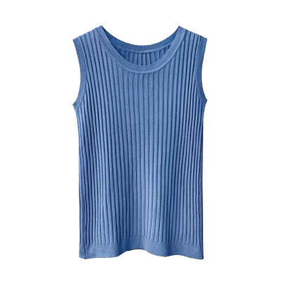 白色吊带背心女夏外冰丝针织衫