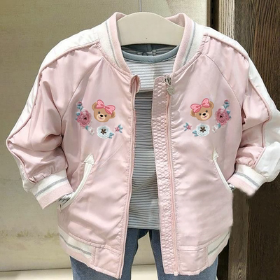 chris童装2026春秋新款女童中大童装棒球服休闲夹克外套上衣洋气