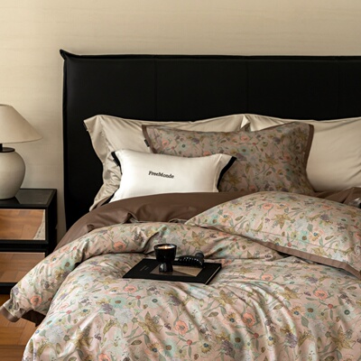 LOOPSLOVE高端轻奢主卧140支长绒棉四件套被套床单高级感床上用品