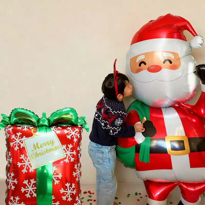 christma圣诞节礼物气球摆件装饰