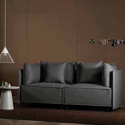 造作大先生沙发现代简约布艺沙发三人位灰色侘寂风沙发组合多人