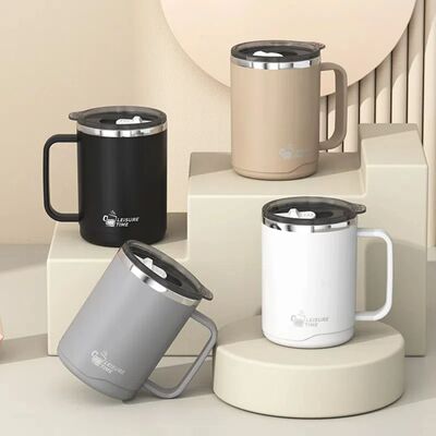 304 Stainless Steel Double Wall Insulated Coffee Mug With Ha