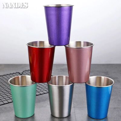 350/500ml Stainless Steel Cups Household Office Bar Kitchen